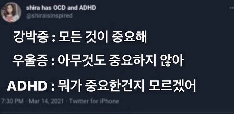 더쿠 - 강박증 우울증 ADHD.twt