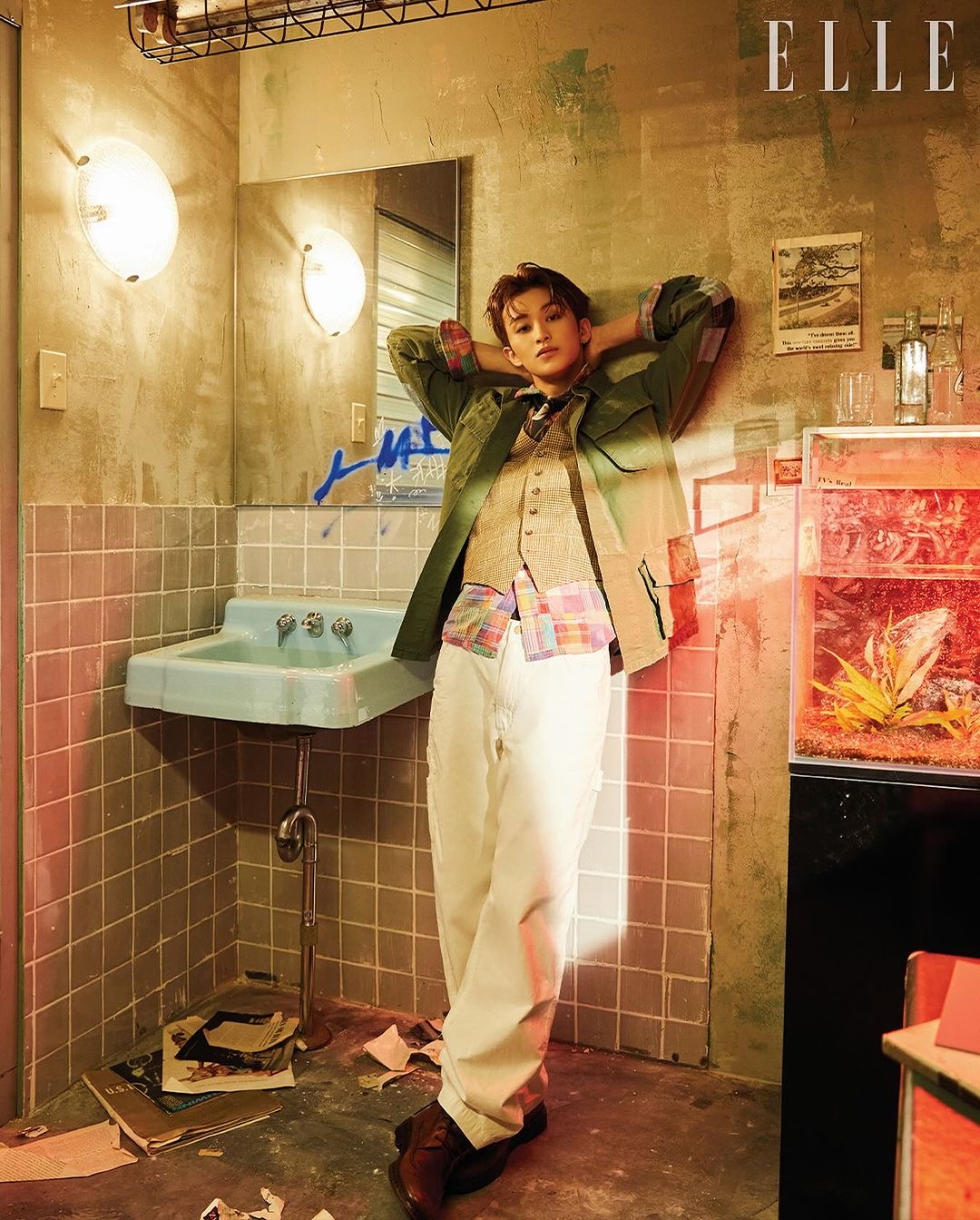 더쿠 - 엘르 4월호 커버 엔시티 마크