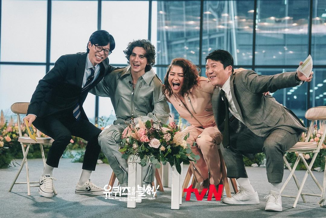 더쿠 K 예능 역사에 남을 유퀴즈표 위대한 게스트 티모시 샬라메 And 젠데이아 자기님 이거지예 이게 궁극의 월드스타s지예 이게 우주의 구원자s지예 스틸컷