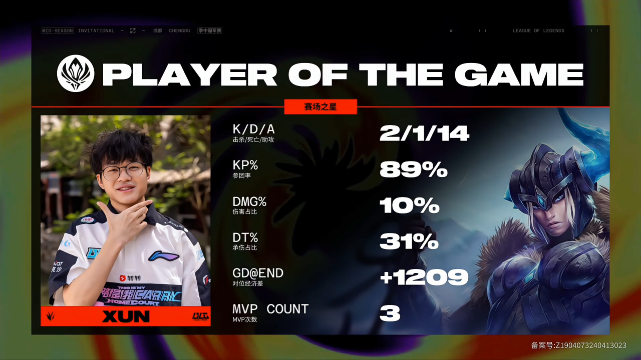 더쿠 - GEN vs BLG 1세트 POG - Xun