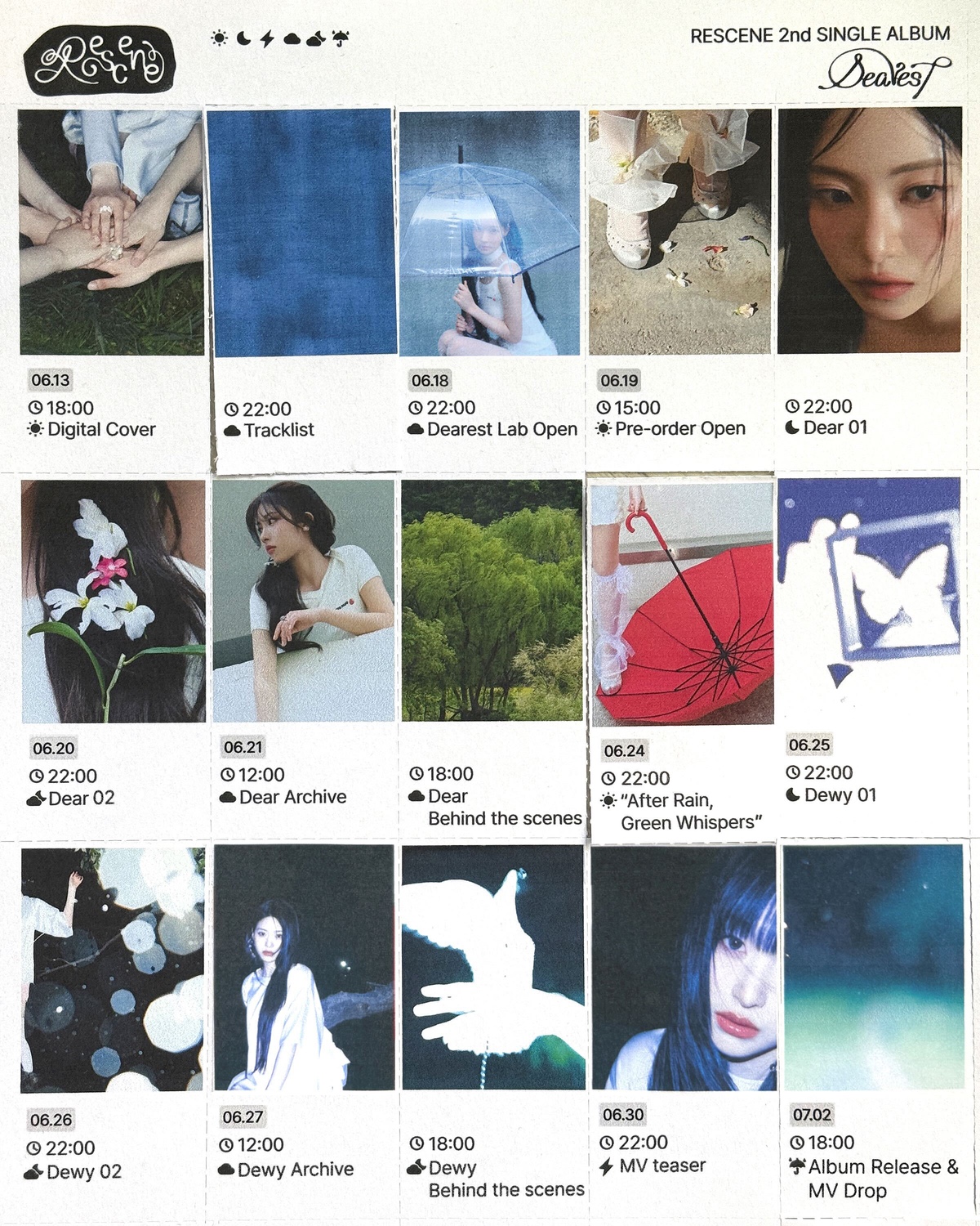 더쿠 - RESCENE (리센느) 2nd Single Album Scheduler