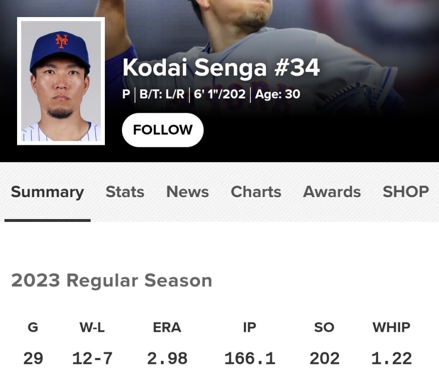 더쿠 - [MLB] 뉴욕 메츠 센가 코다이 메이저리그 데뷔시즌 200k달성