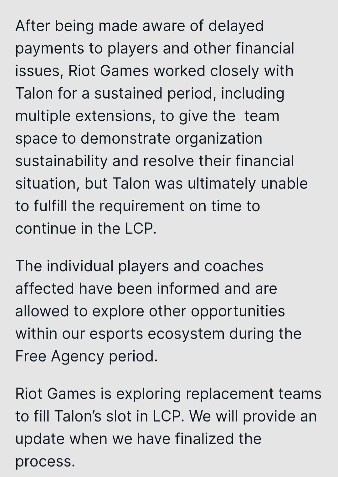 더쿠 - [오피셜] PSG Talon, LCP로부터 퇴출