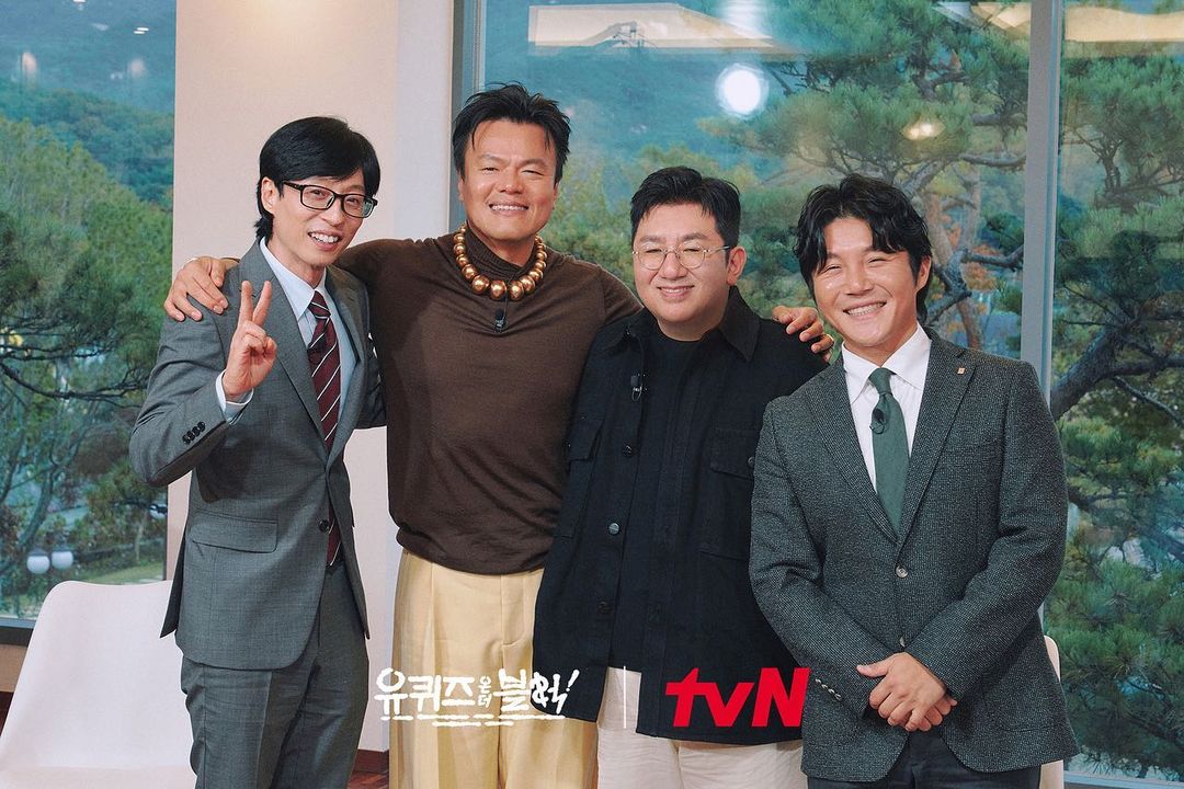 더쿠 박진영x방시혁 스틸컷 에이요우 제와피and힛맨뱅 인트로듀씨스 유퀴~즈 비주얼 노래 토크로 기썬을 제압해 •̀∀•́